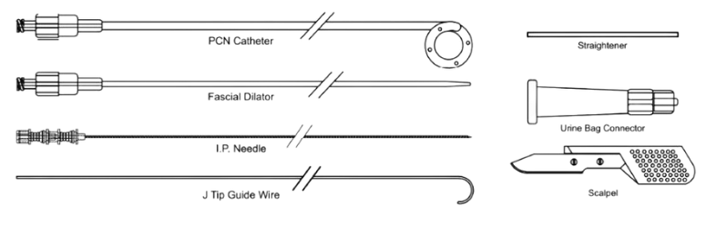 PCN Catheter Set / Drainage Puncture Set with Pigtail Catheter ...